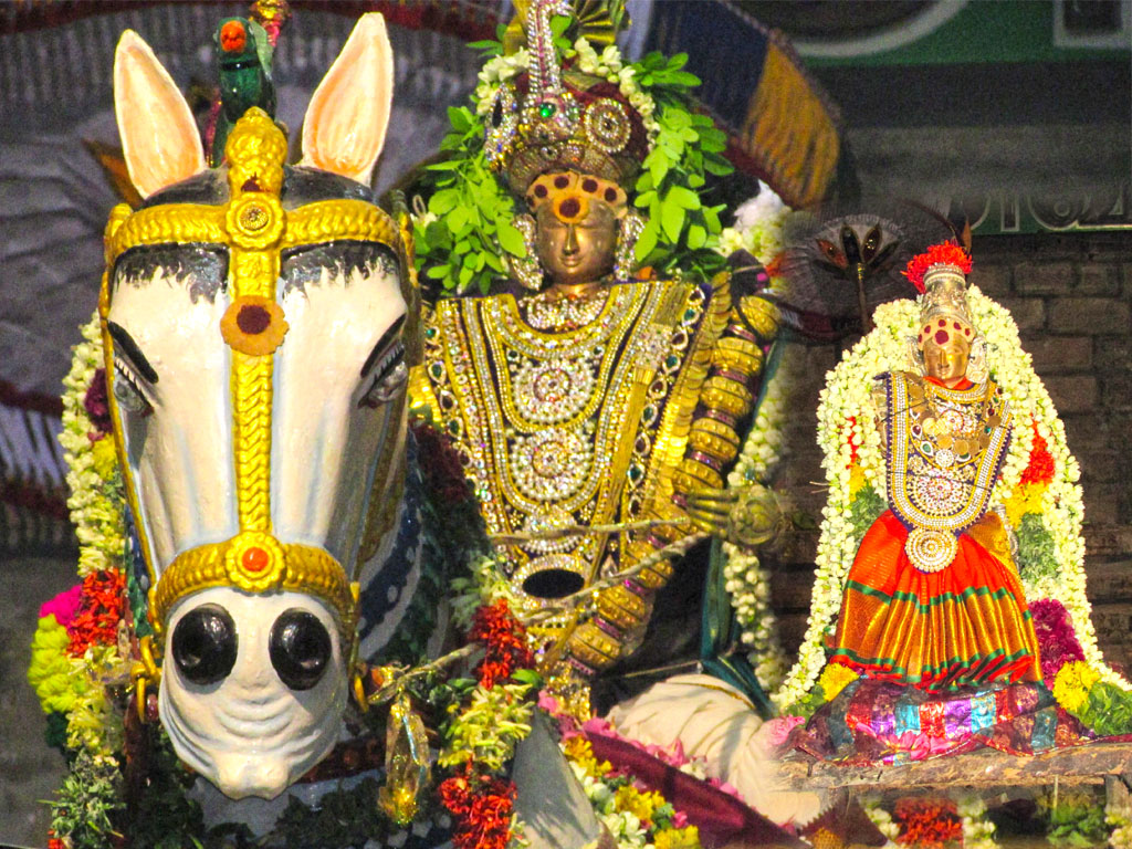 Day 8 Thiruvaiyaru Chithirai Festival 2016 (Kuthirai Vahanam ...